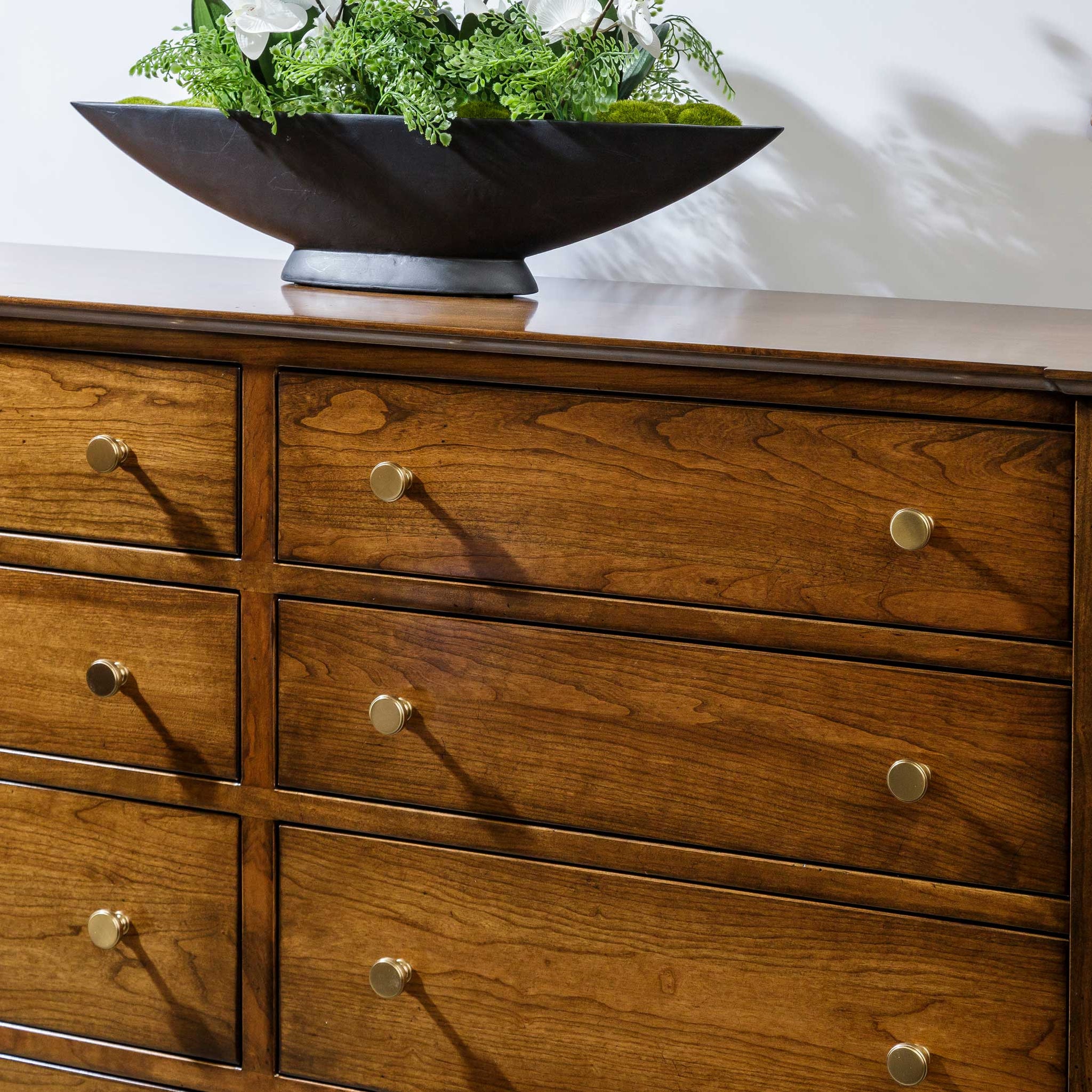 Amish Geneva Solid Wood Double Dresser with 6 Drawers